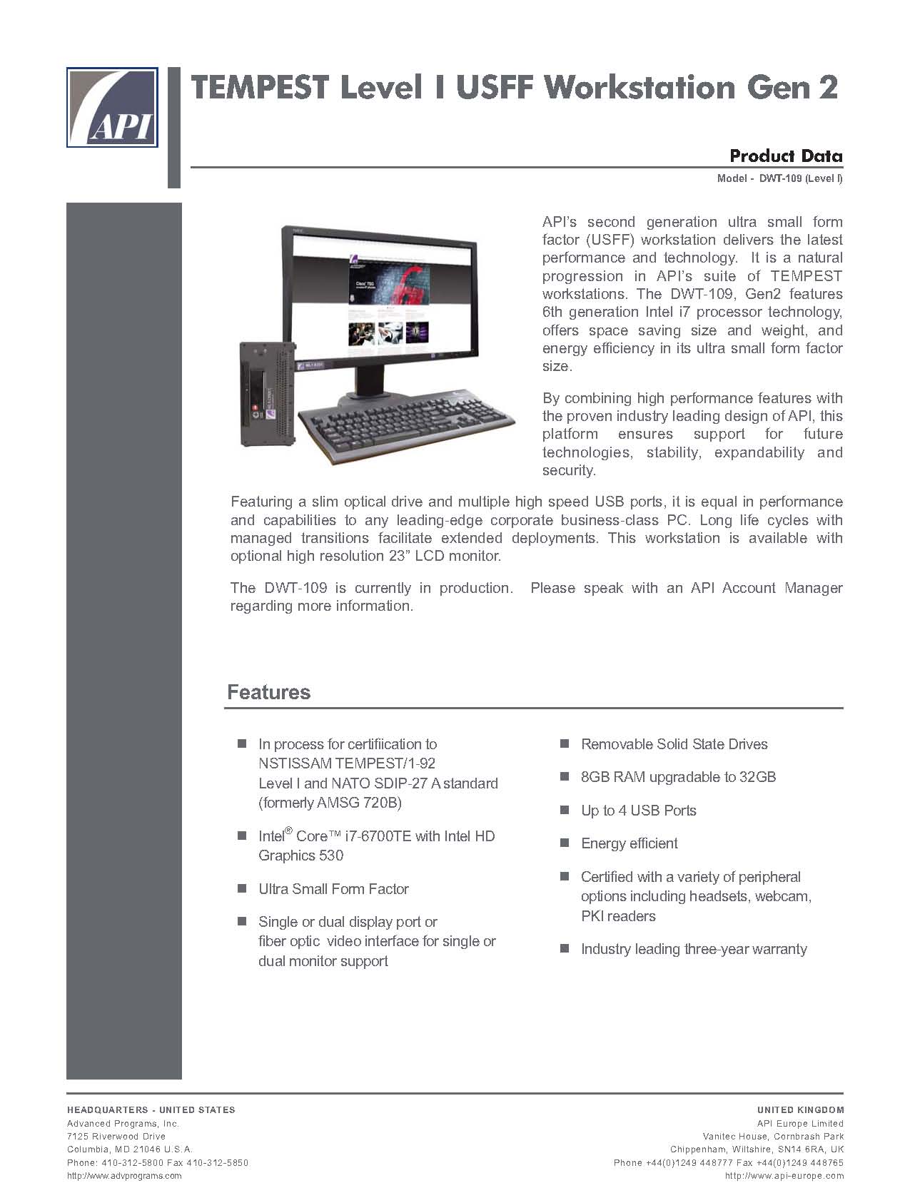 Advanced Programs, Inc. - NCSI