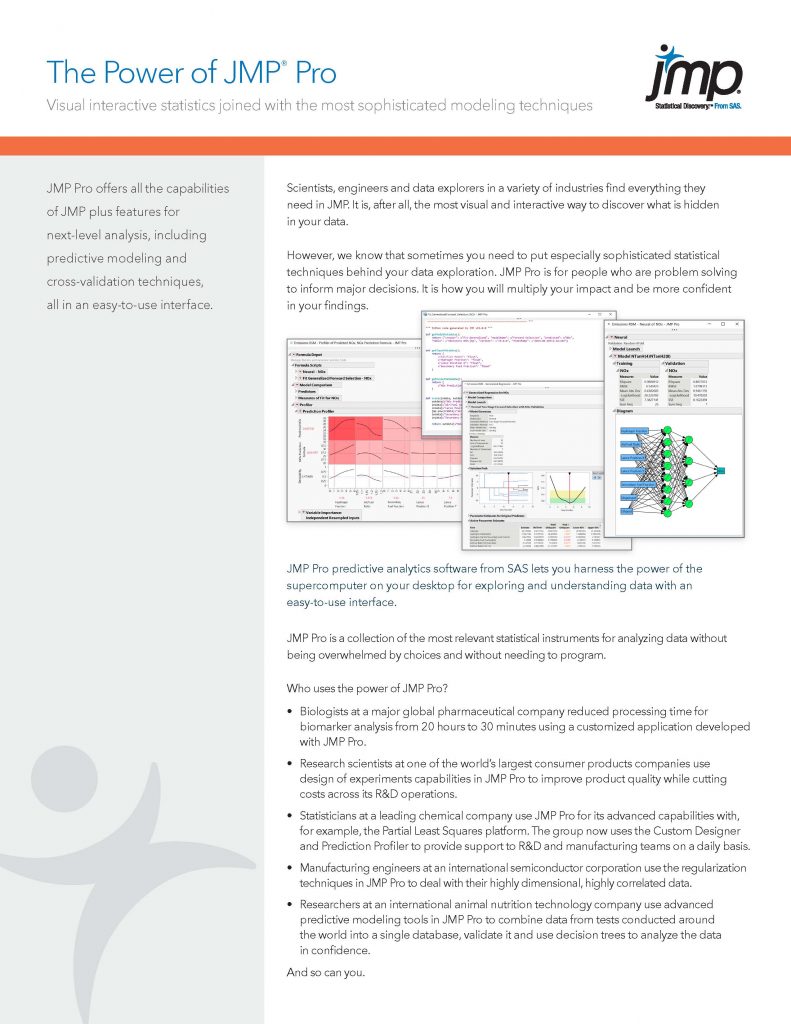 SAS Institute Inc., JMP Software Division - NCSI