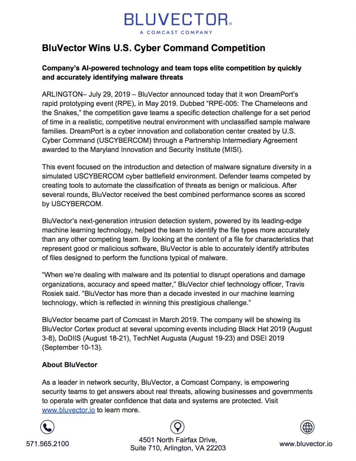 BluVector.io - DIA CIO Virtual Summit - NCSI