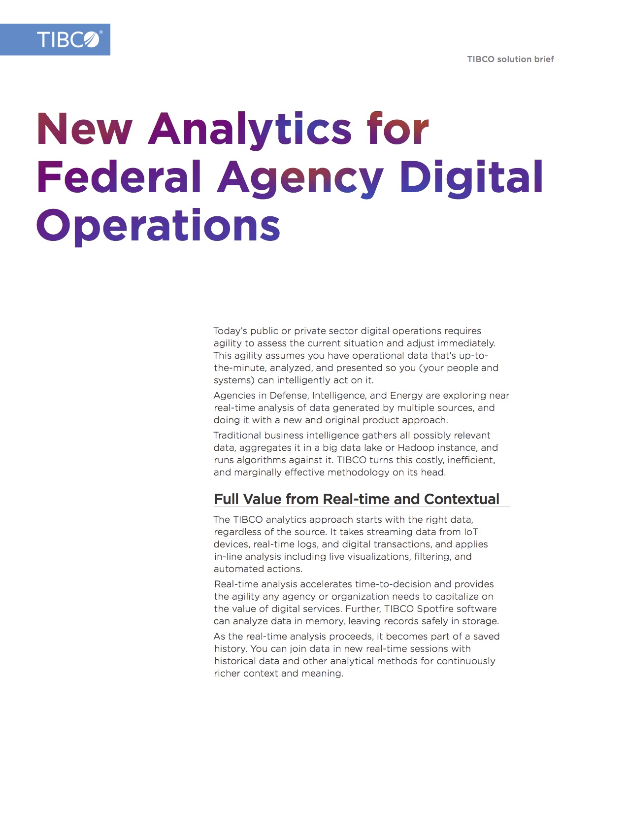 TIBCO – DIA CIO Virtual Summit - NCSI